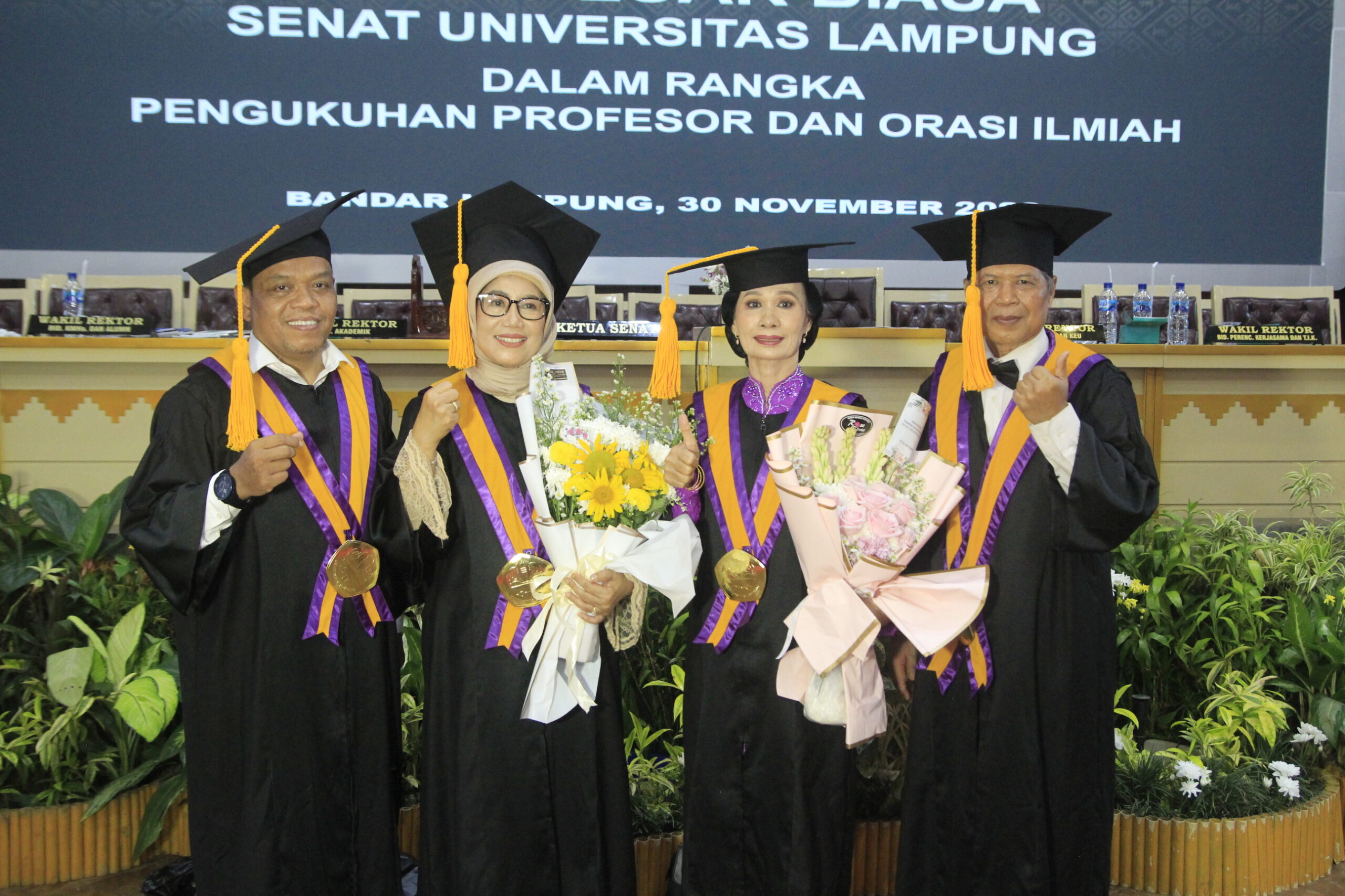 4 Guru Besar FKIP Unila Dikukuhkan oleh Plt. Rektor Universitas Lampung ...